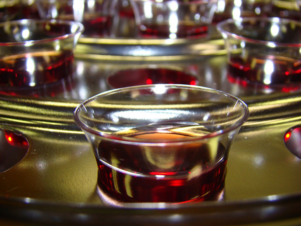The story of those little communion cups, whatever those are ...