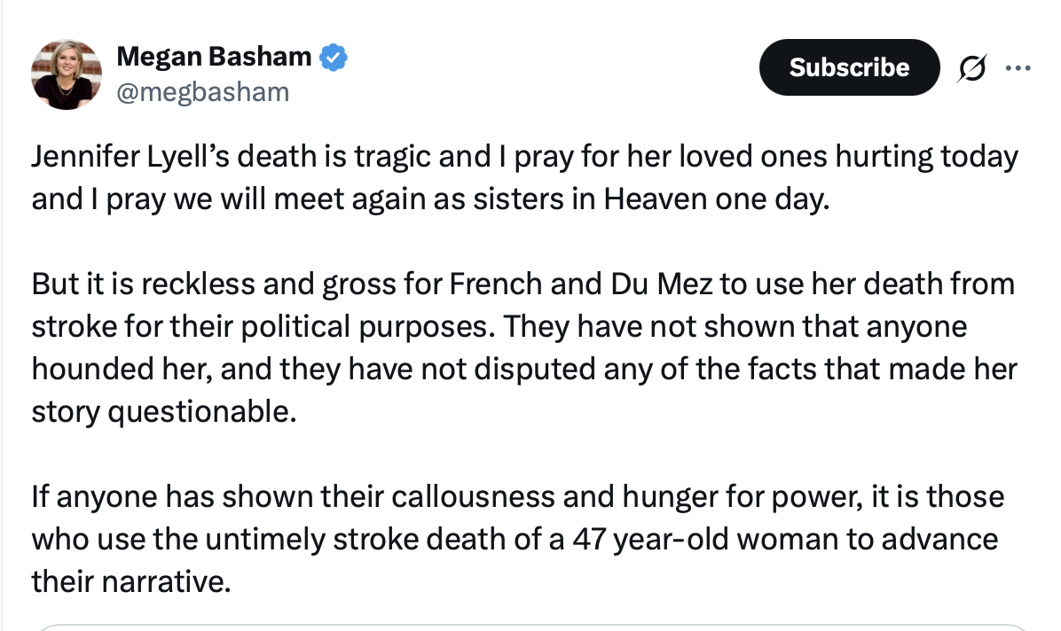 Megan Basham goes after Jennifer Lyell even in death – Baptist News Global